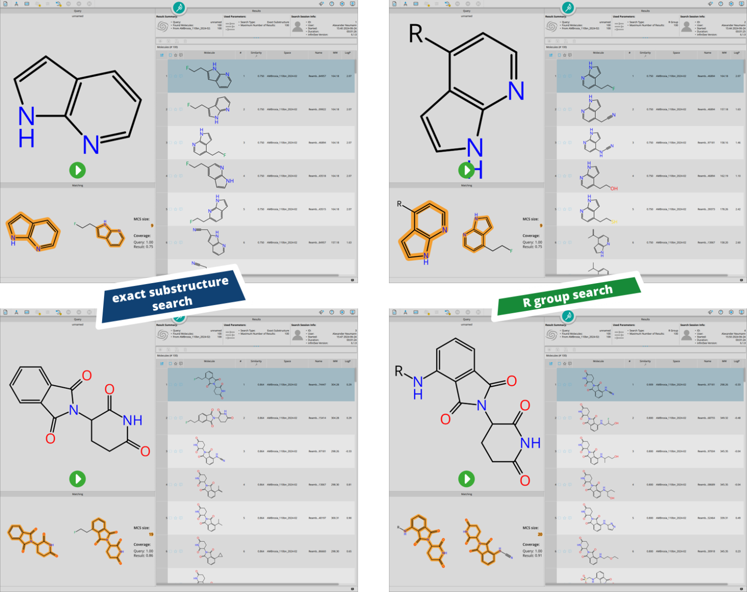 R Group Search Support and Ad Hoc Libraries — infiniSee 6.1 'Echo ...