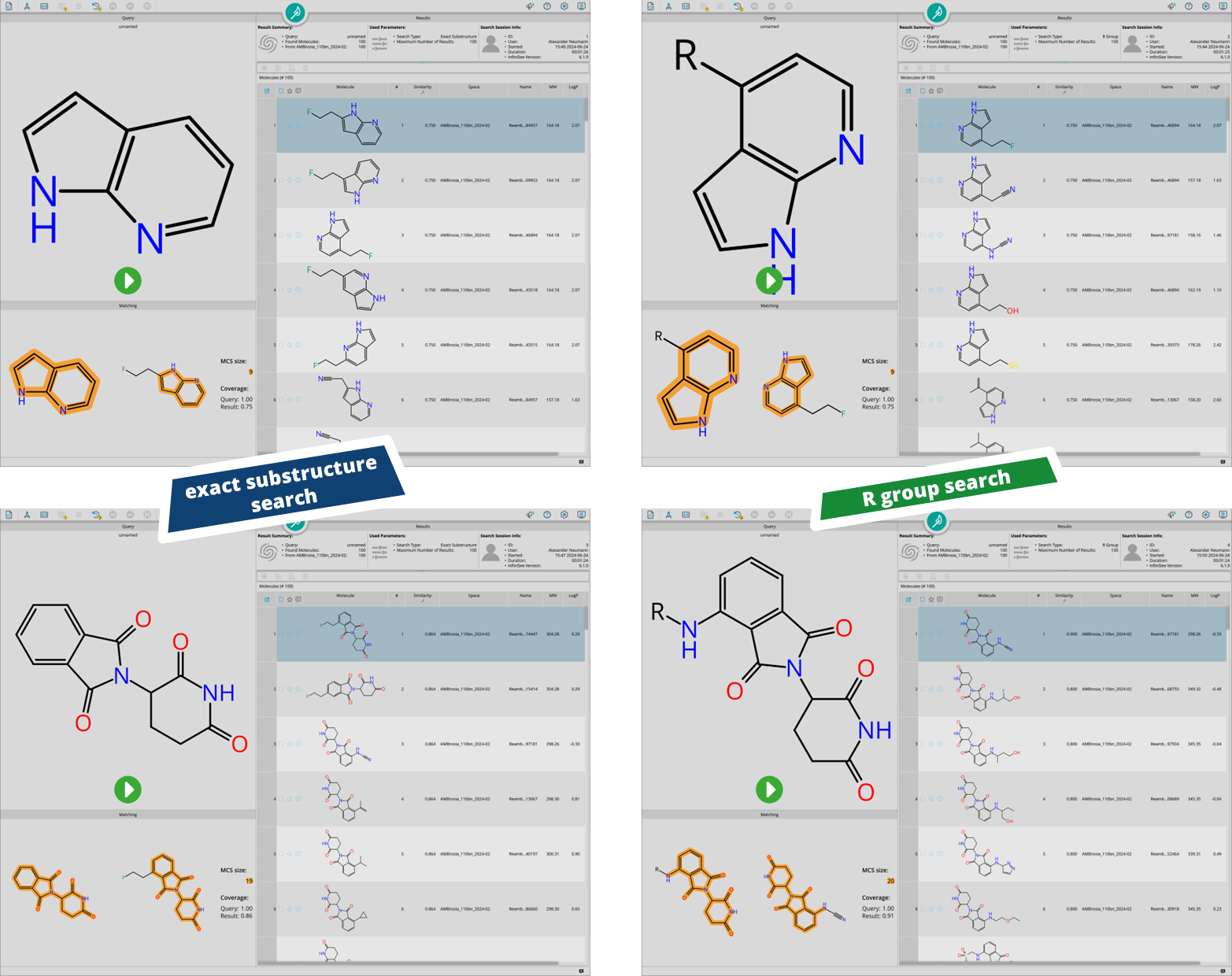 R Group Search Support and Ad Hoc Libraries — infiniSee 6.1 'Echo ...